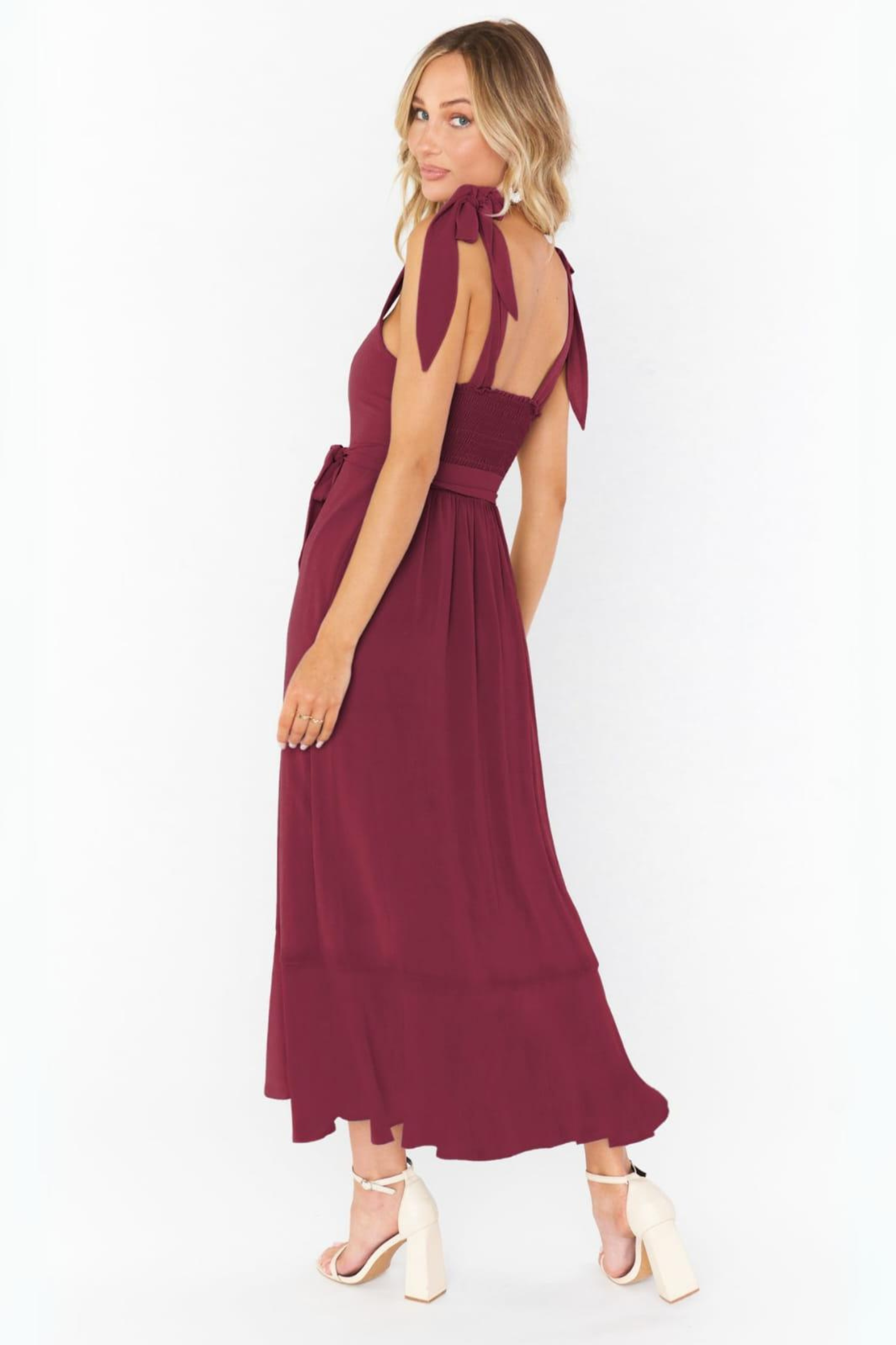 Moonlight Maxi Dress - Burgundy – Shape Wear Shop