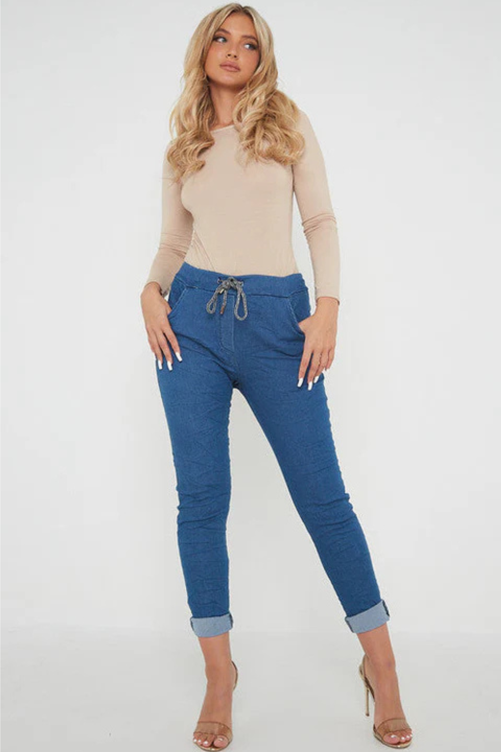 Made in Italy Magic Pants-Light Blue denim – Shape Wear Shop
