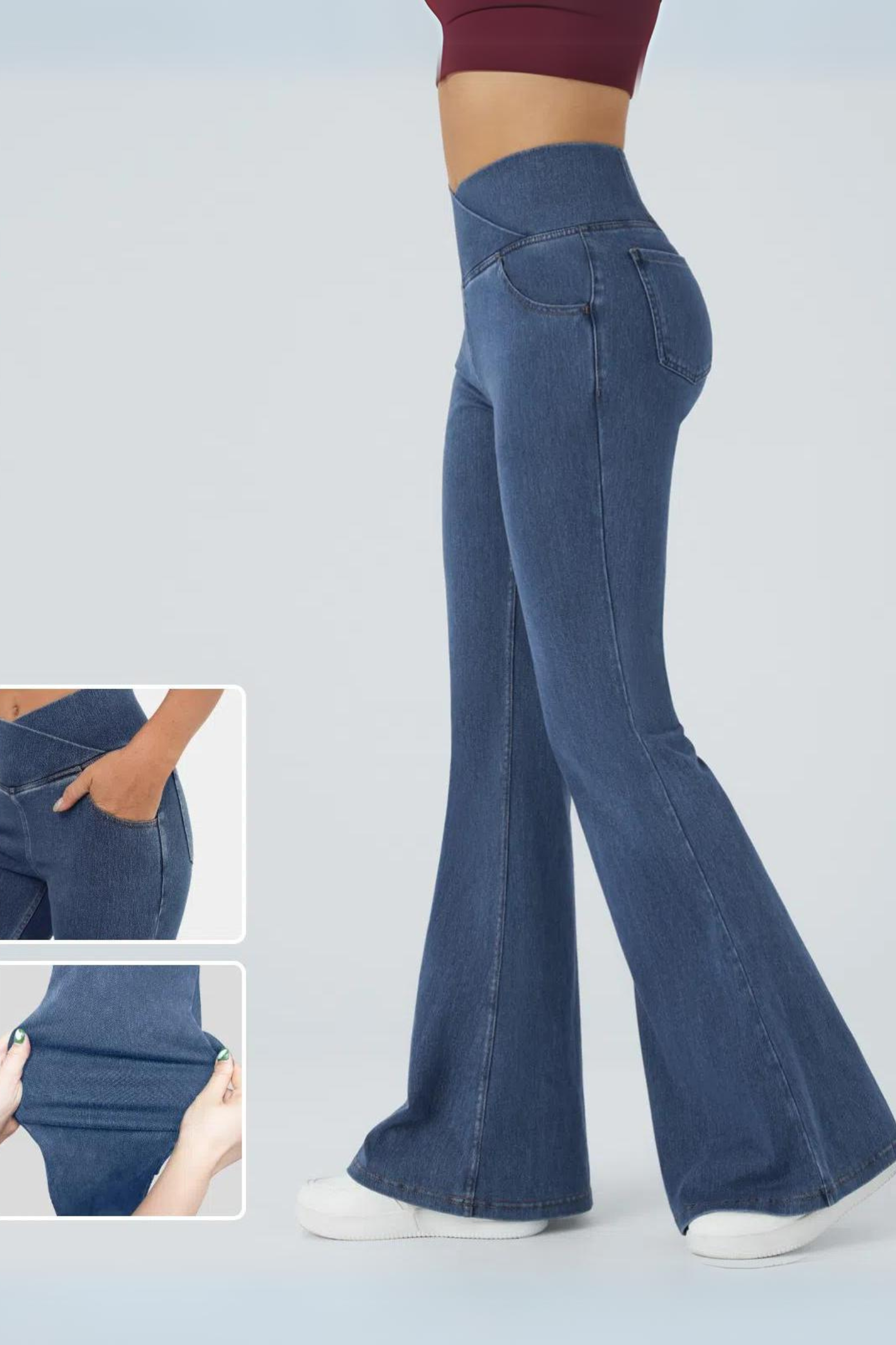 High waist Butt lifting Shaping jeans/Jeggings - Dark Blue- Shop Now ...