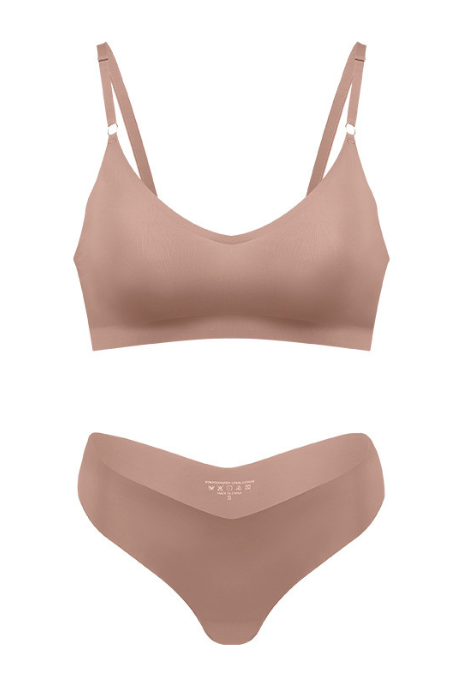 Shapewear 2 piece seamless V cross thong panty set- Beigh – Shape Wear Shop