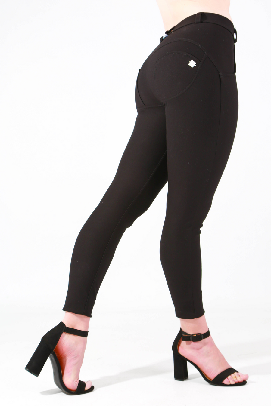 Mid waist jean pants Butt lifting Shaping - Wool blend black- Shop Now ...